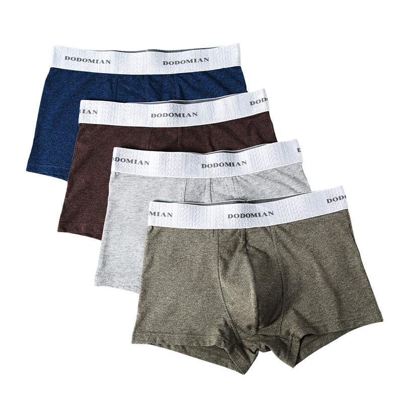Men's Elastic Boxers Set 4 pcs