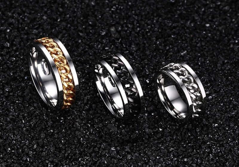 Men’s Chain Decor Ring